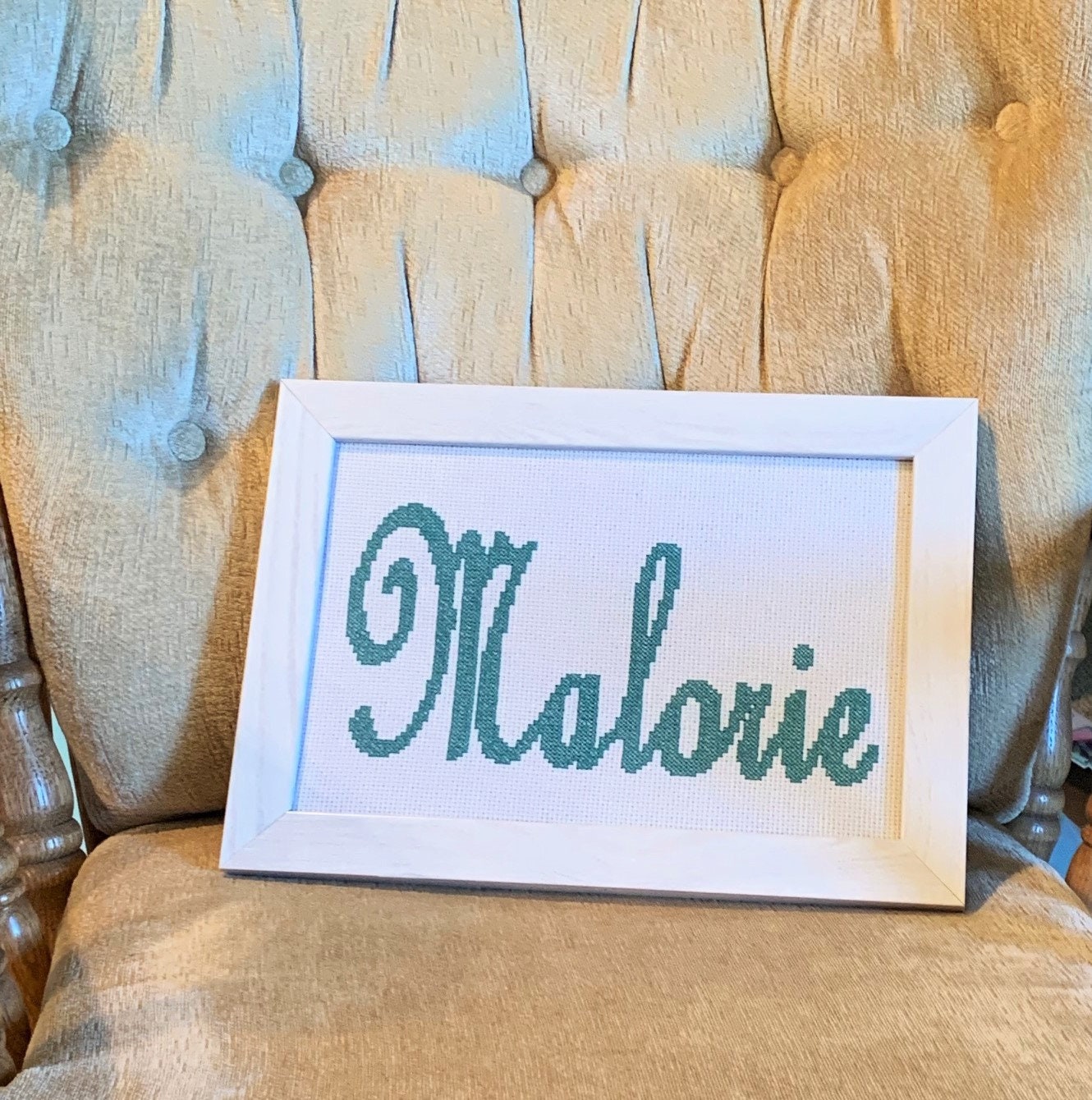 Rainbow Name Cross Stitch Pattern: Large Script Font (PDF Chart) - Etsy