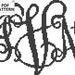 Interlocking Monogram Cross Stitch Pattern: Modern Chart (PDF Pattern ...