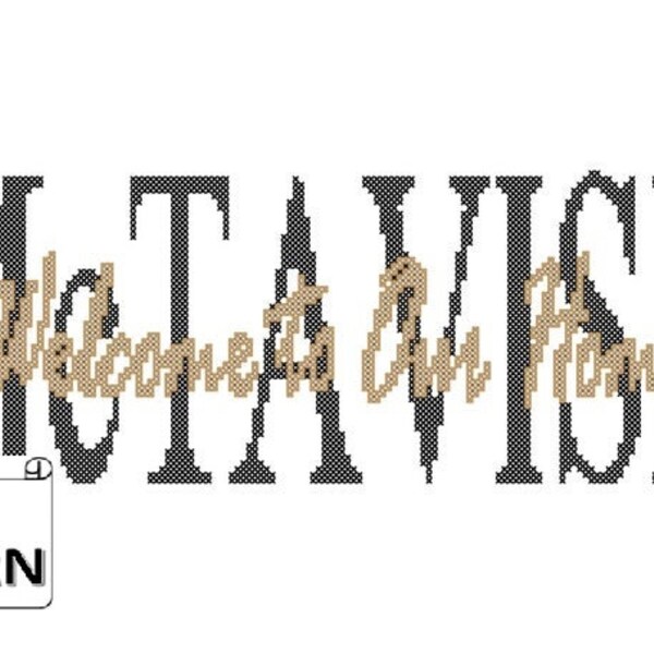 Cross Stitch Welcome - Etsy