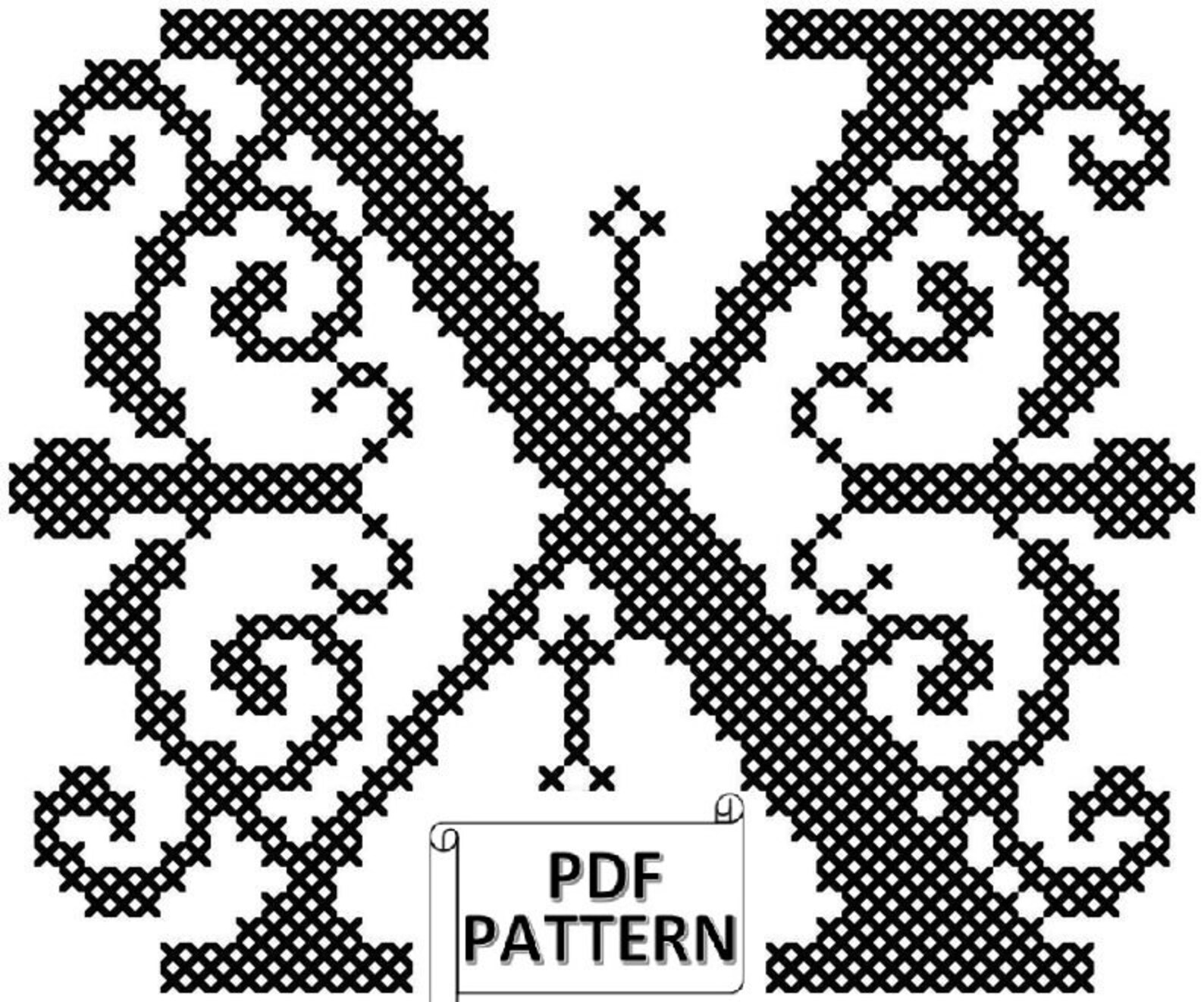 Letter x Cross Stitch/cross Stitch Monogram/cross Stitch Initial/ Cross ...