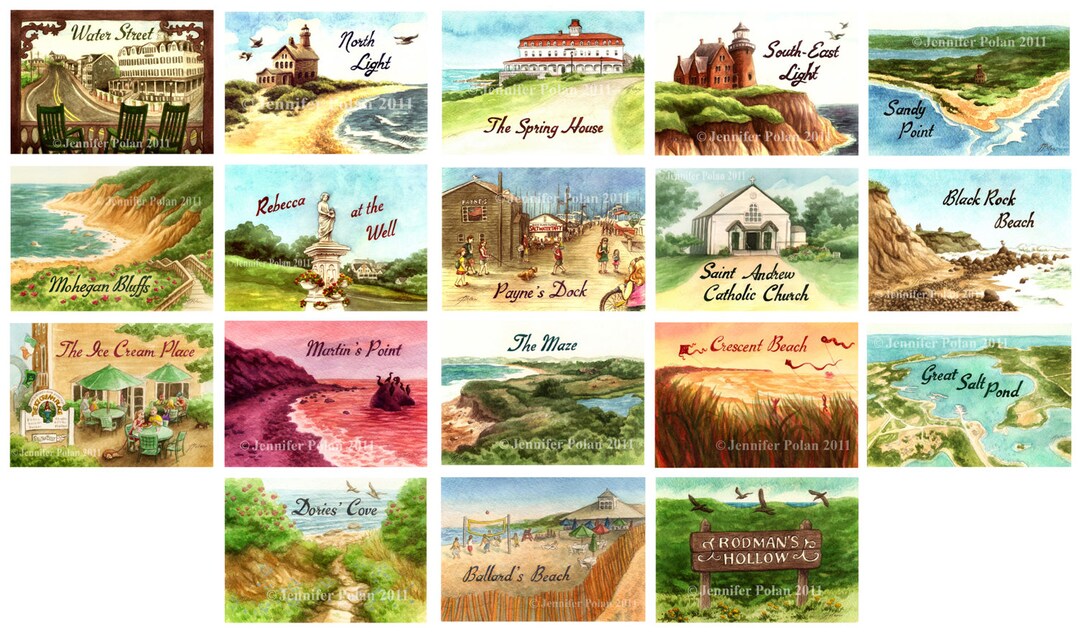 Block Island Postcard Set - Etsy