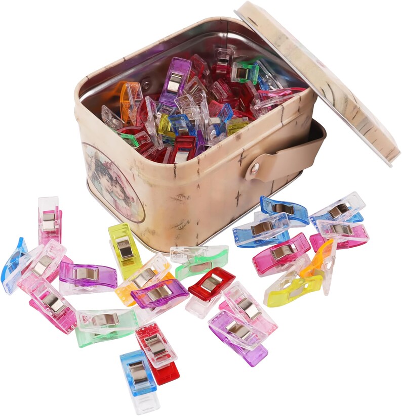 Sewing Clips - 100 Multipurpose Crafting Clips in Decorative Tin - Etsy