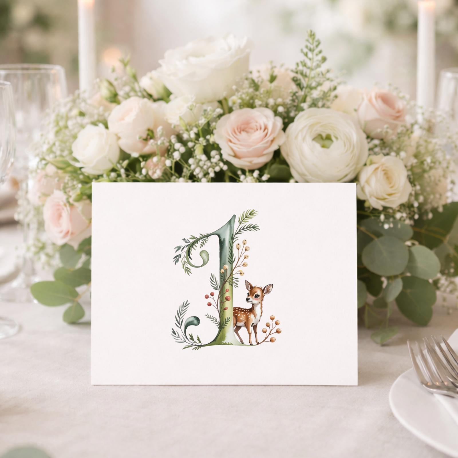 Woodland Deer Alphabet Clipart, Nursery Alphabet PNG SVG, Baby Shower ...