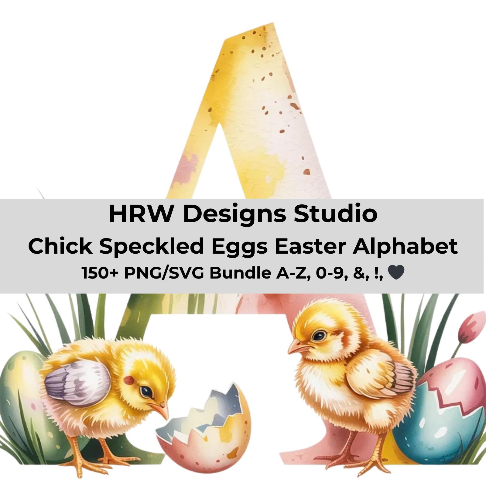 Easter Chick Alphabet PNG SVG Bundle, Baby Chick Easter Letters, Spring ...