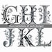 Dark Academia Alphabet SVG PNG, Vintage Engraved Letters, Gothic ...
