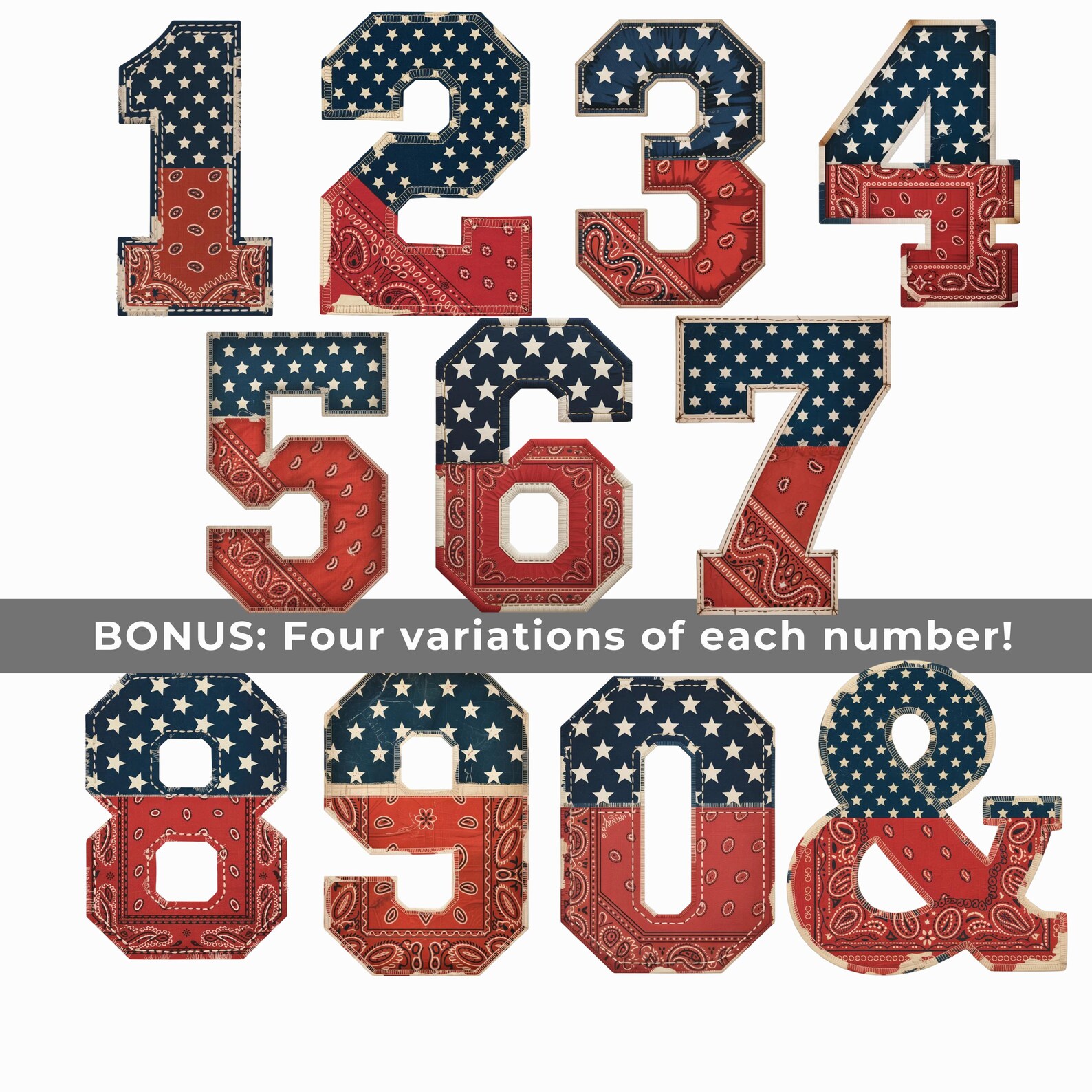 Vintage Americana Alphabet SVG PNG Mega 5 Alphabet Bundle, Patriotic ...