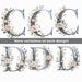 Blue Floral Alphabet Clipart, Floral Letter Alphabet PNG, Botanical ...