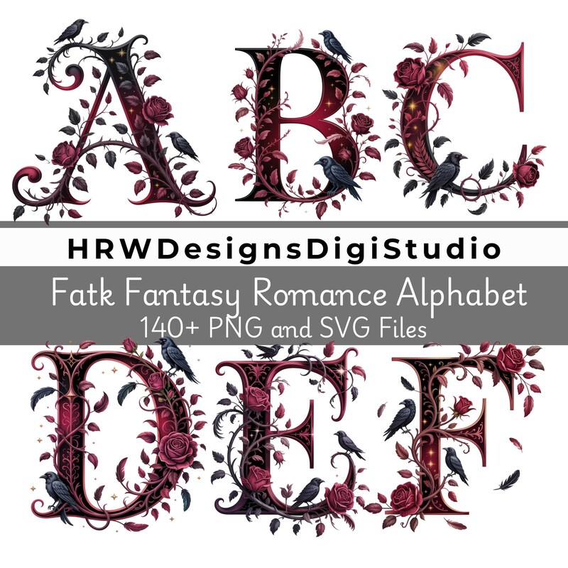 Moody Gothic Letters - Etsy UK