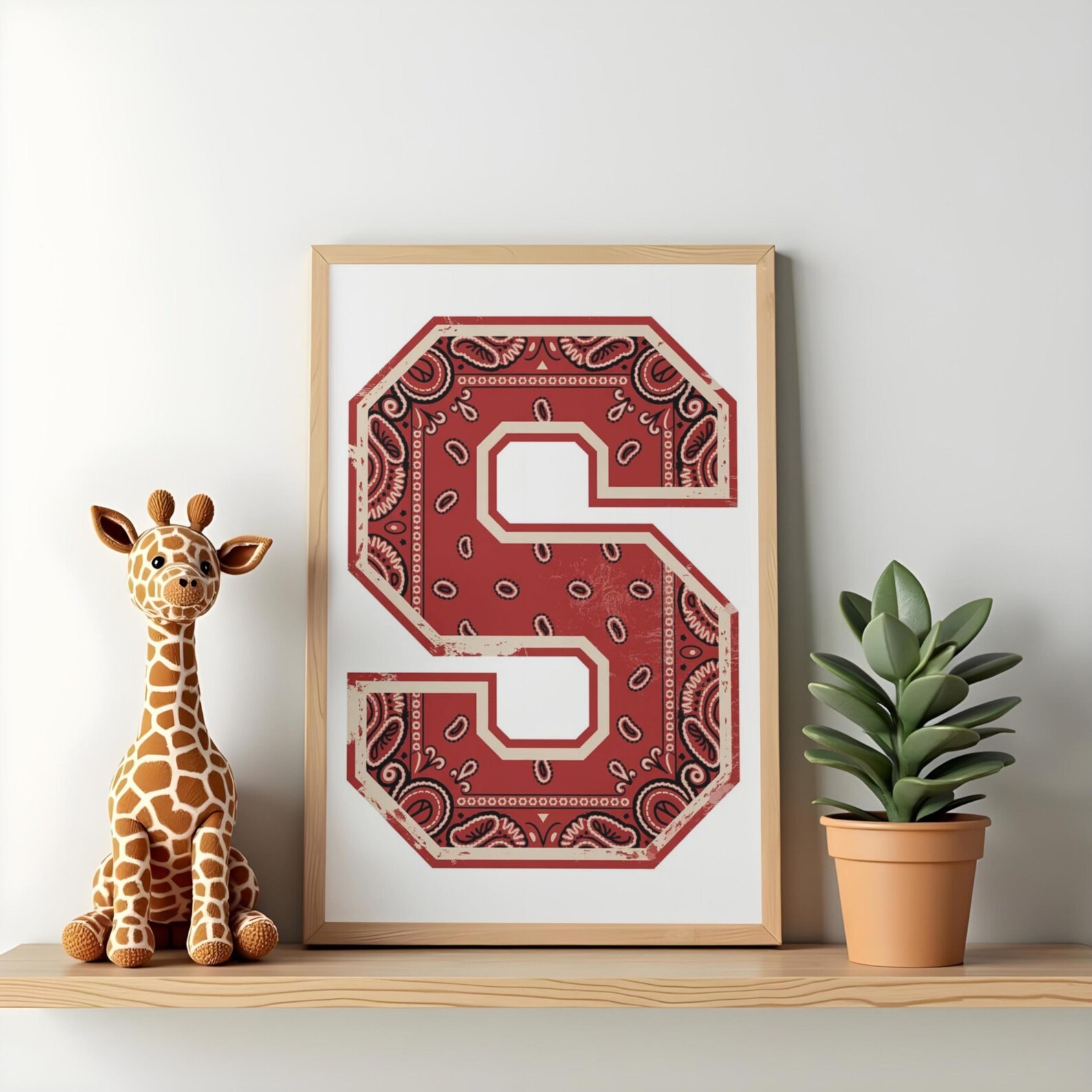 Americana Bandana Alphabet PNG SVG, Patriotic Red Bandana Letters, 4th ...