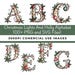Christmas Lights Alphabet Clipart, Holly Letter PNG SVG Set, Xmas ...