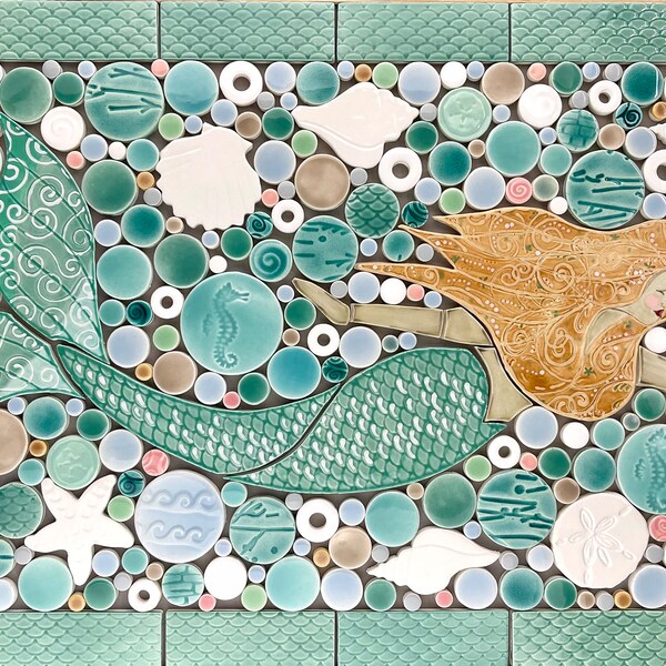 Mermaid Tile - Etsy