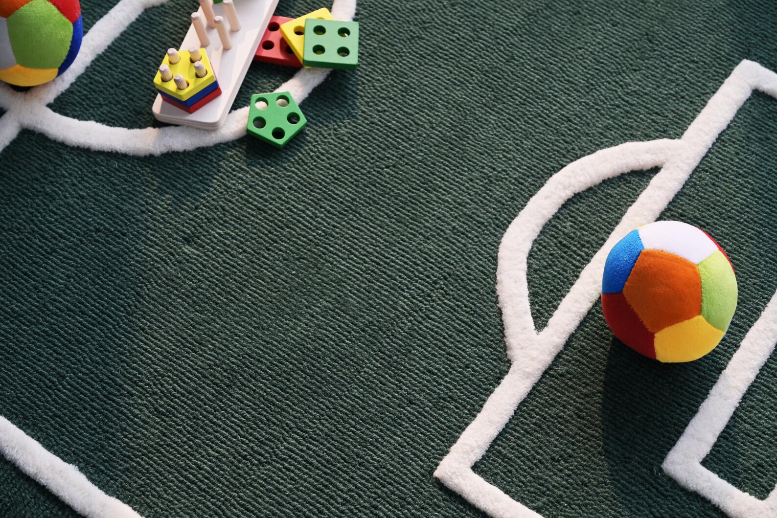 Hand-tufted Wool Soccer Field Rug – Kids Playroom Carpet - Etsy