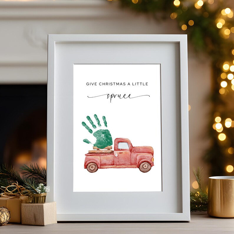 Christmas Handprint & Footprint Art Bundle, Christmas Baby Keepsake ...