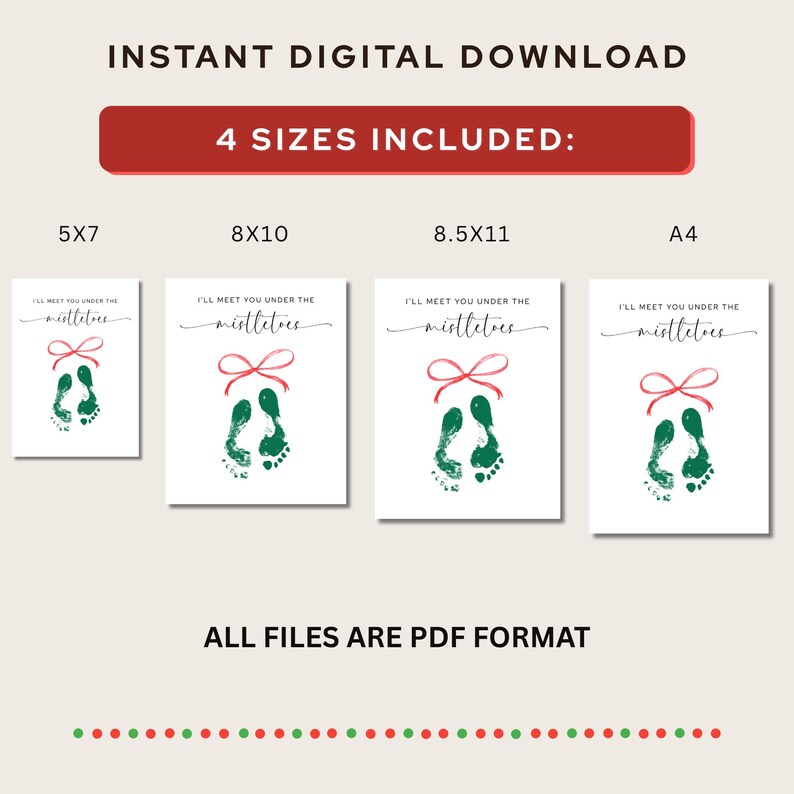 Christmas Handprint & Footprint Art Bundle, Christmas Baby Keepsake ...