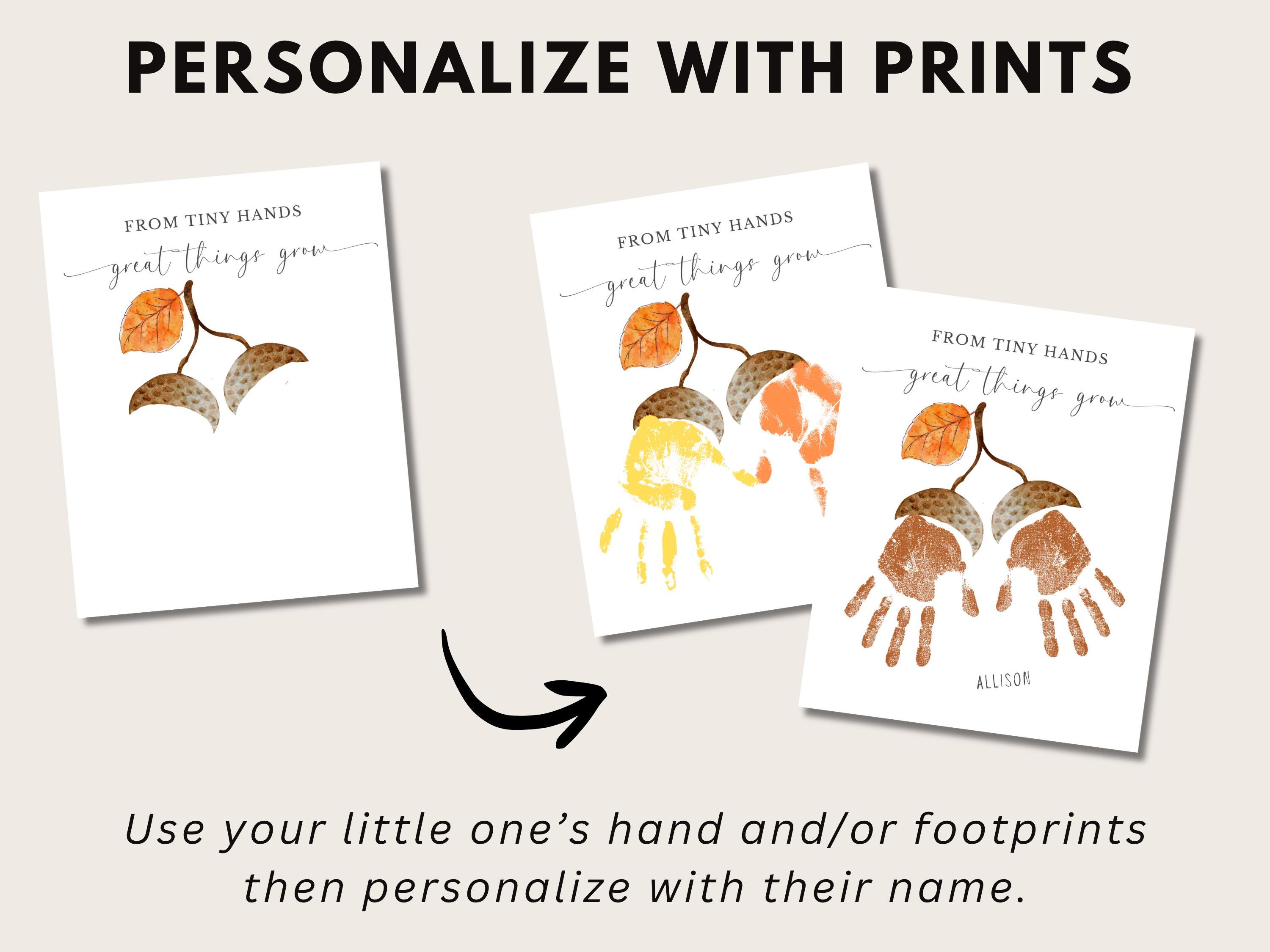 Fall Handprint & Footprint Art Bundle | Thanksgiving Baby Keepsake ...