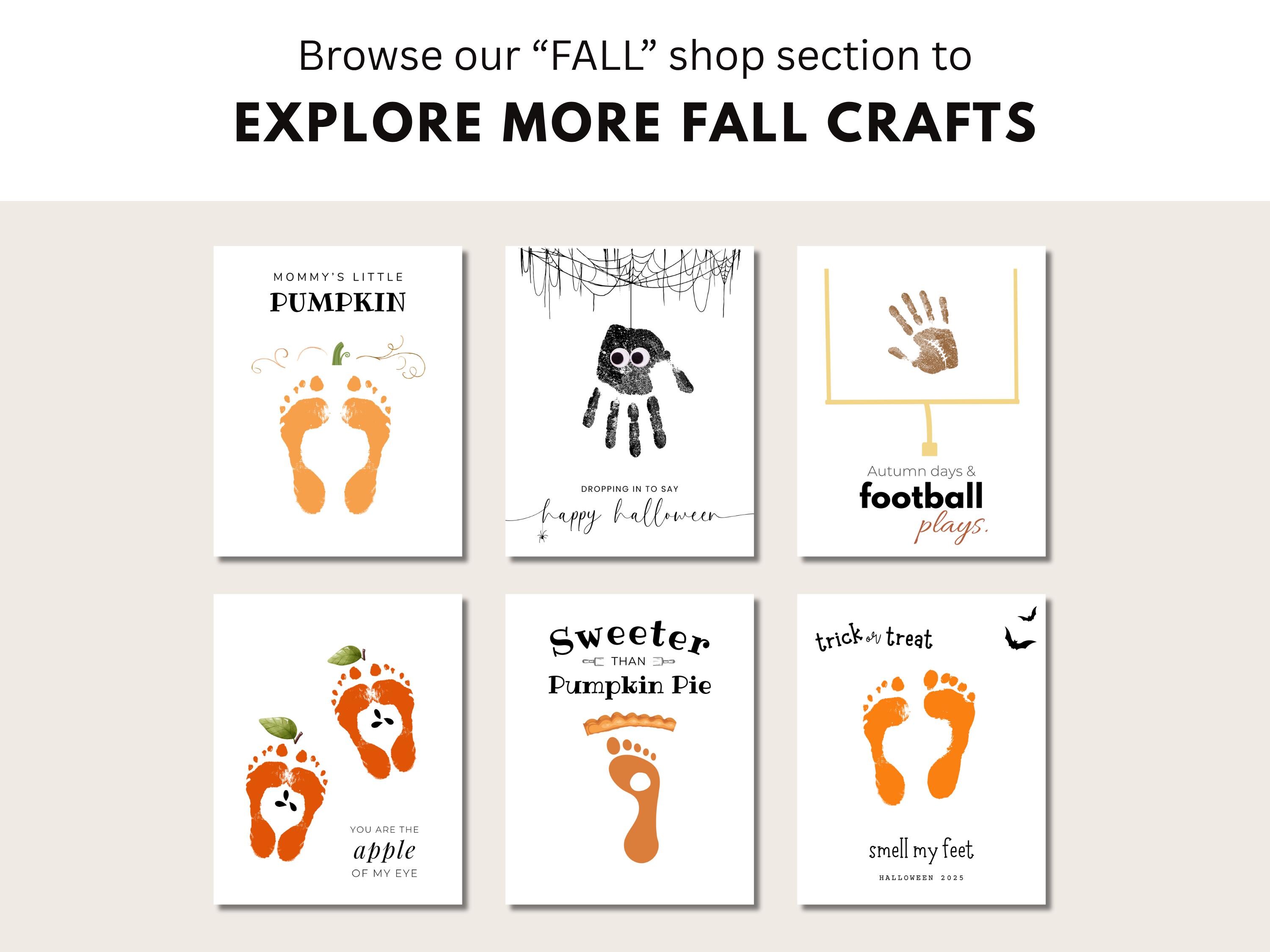 Fall Handprint & Footprint Art Bundle | Thanksgiving Baby Keepsake ...