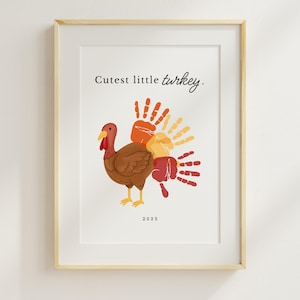 Cutest Little Turkey Handprint Craft | Thanksgiving Keepsake Printable ...