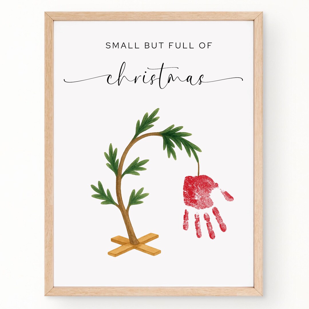 Charlie Brown Christmas Tree Handprint Template | Christmas Handprint ...