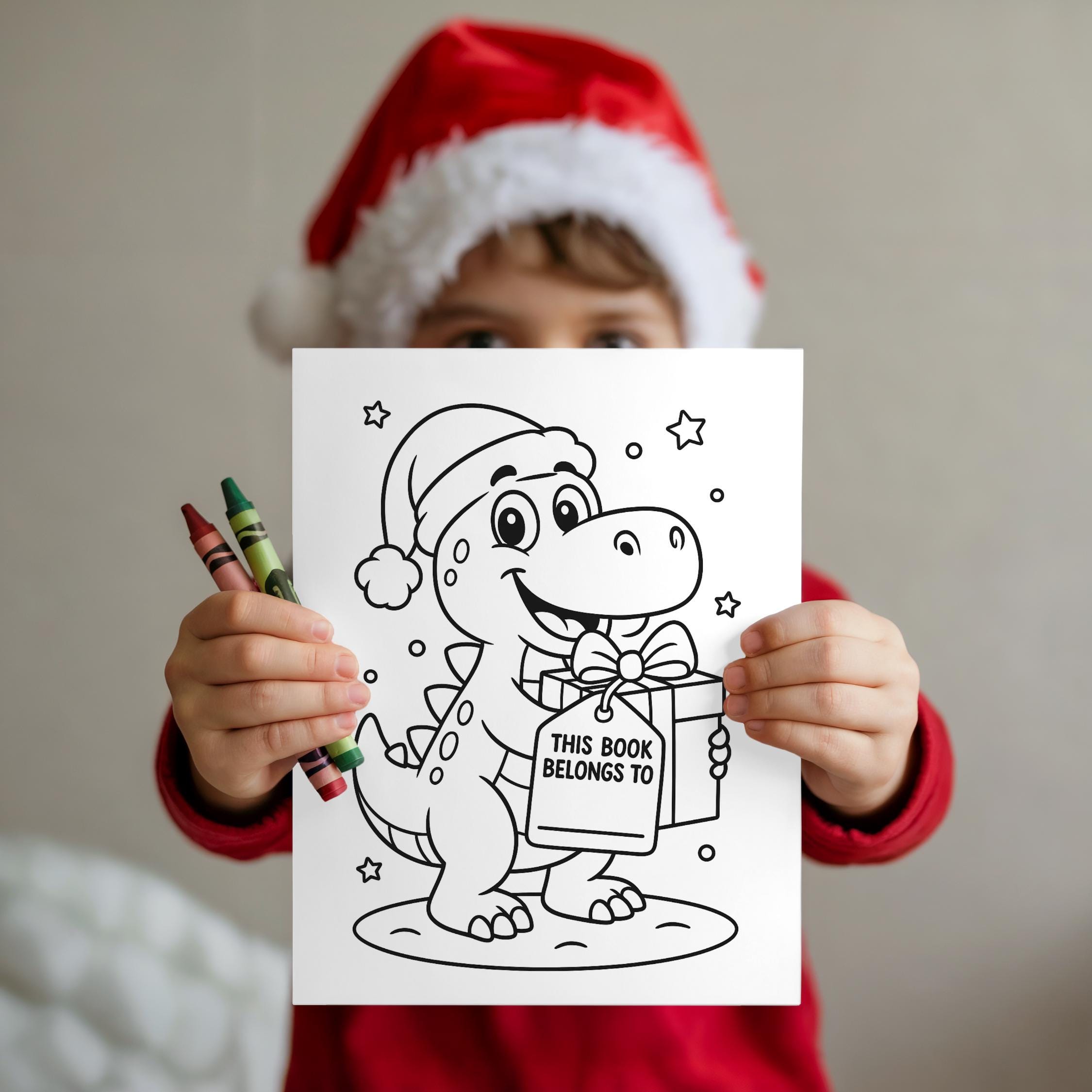 Dinosaur Christmas Coloring Pages, Printable Christmas Coloring Pages ...
