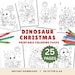 Dinosaur Christmas Coloring Pages, Printable Christmas Coloring Pages ...