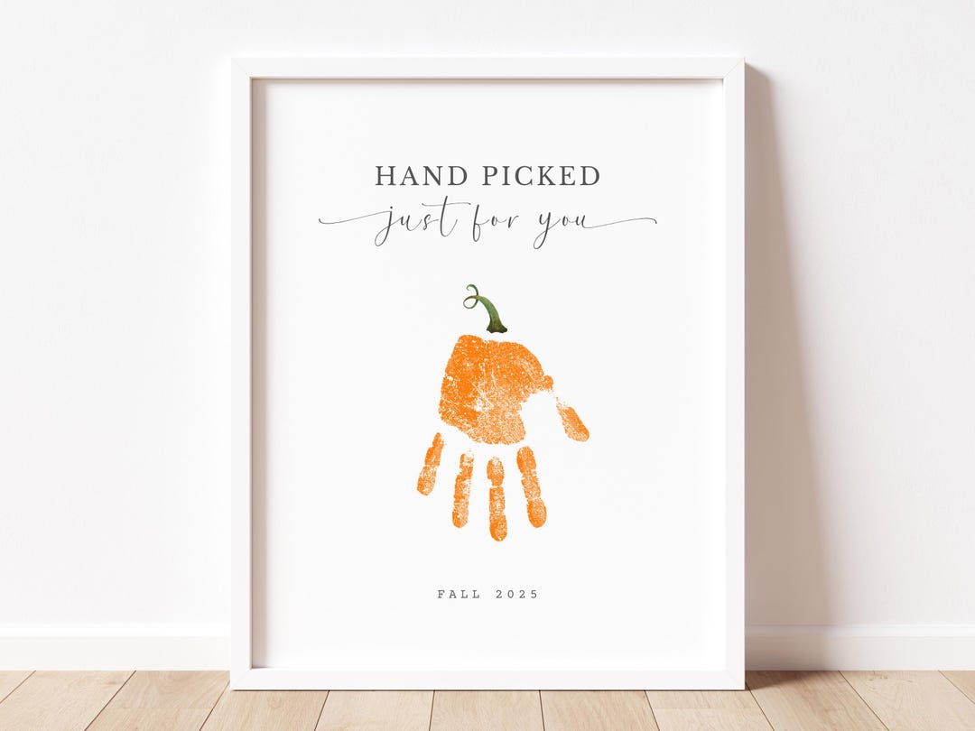 Fall Pumpkin Handprint Craft | Pumpkin Toddler Handprint Art | Pumpkin ...