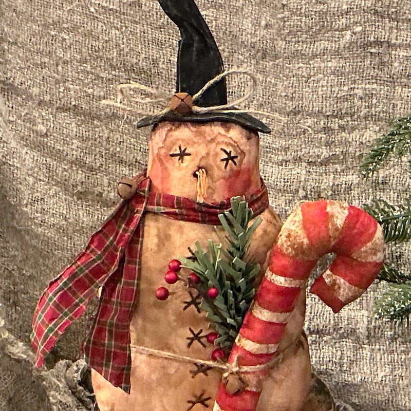 Snowmen Figurines Rustic - Etsy