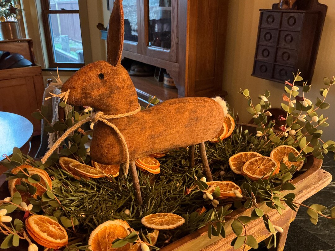 Primitive Grungy Aged Standing Rabbit With Sheep’s Wool Cotton Tail. - Etsy