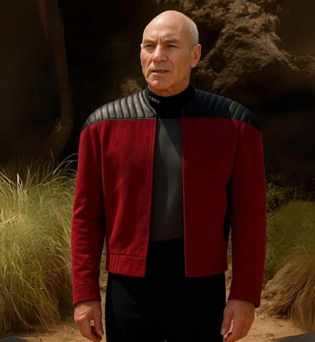 Star Trek TNG Picard Uniform Jacket: Red Starfleet Cosplay Jacket - Etsy