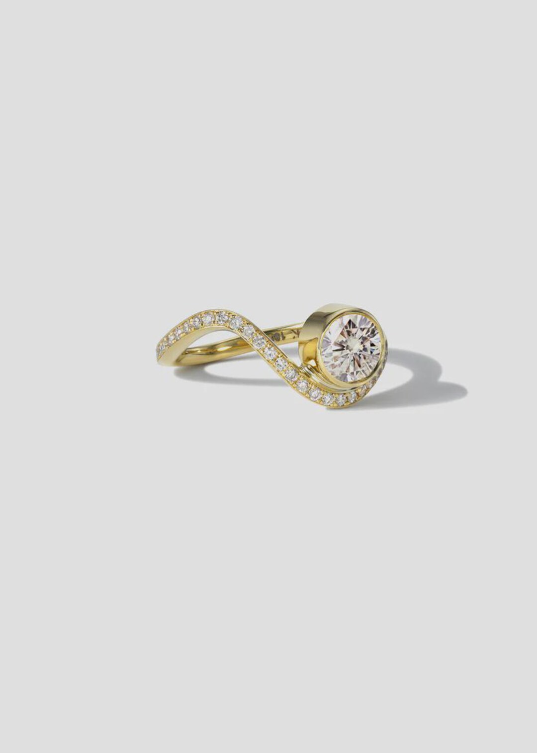 Brilliant Diamond Mini Trace Pavé Ring, Dainty Pavé Diamond Stacking ...
