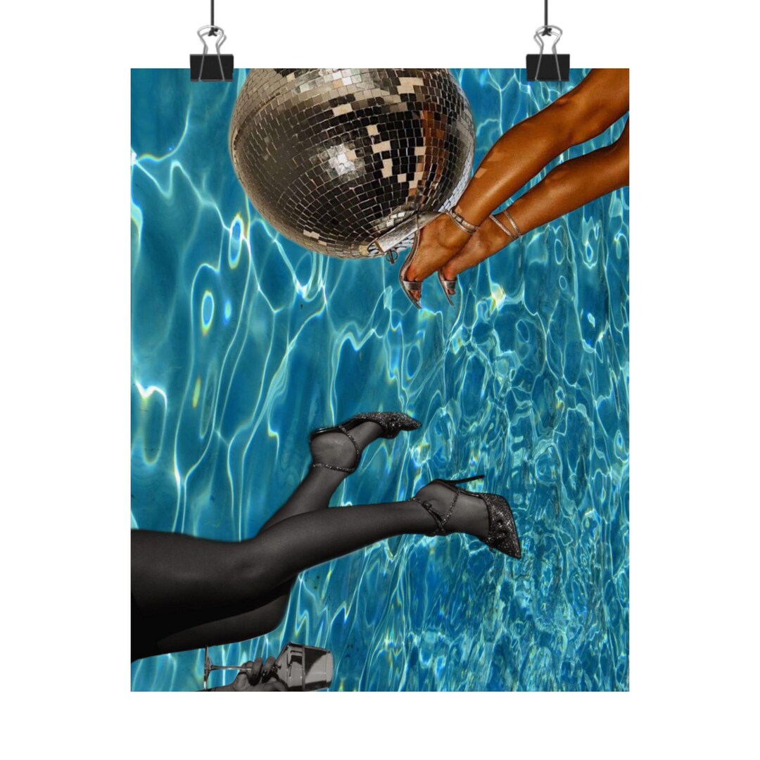 Disco Pool Legs Poster | Matte Vertical Art Print - Etsy