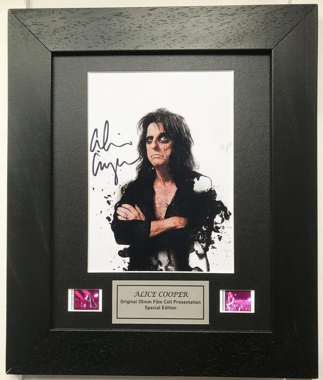 Hand Crafted Display Featuring Original Film Cells for ALICE COOPER ...