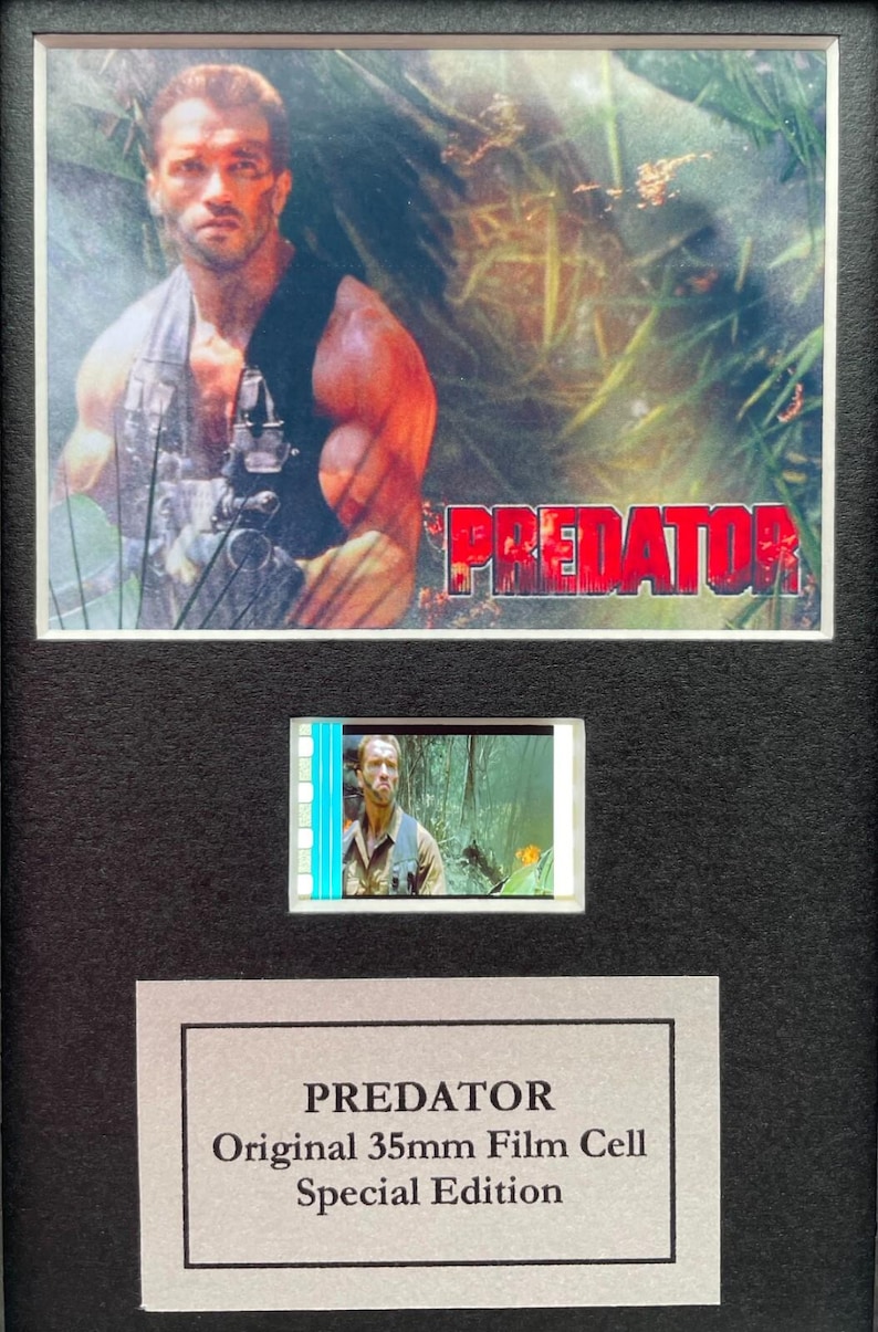 Hand Crafted Display Featuring Original Mini Film Cells for PREDATOR ...