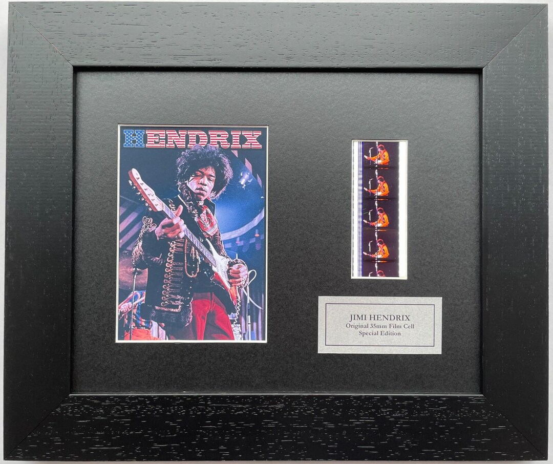 Hand Crafted Display Featuring Original 35mm Film Cells for a JIMI ...