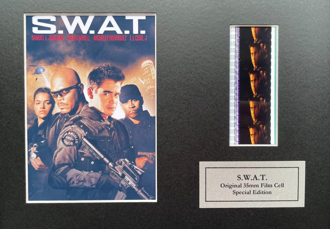Hand Crafted Display Featuring Original 35mm Film Cells for S.W.A.T ...