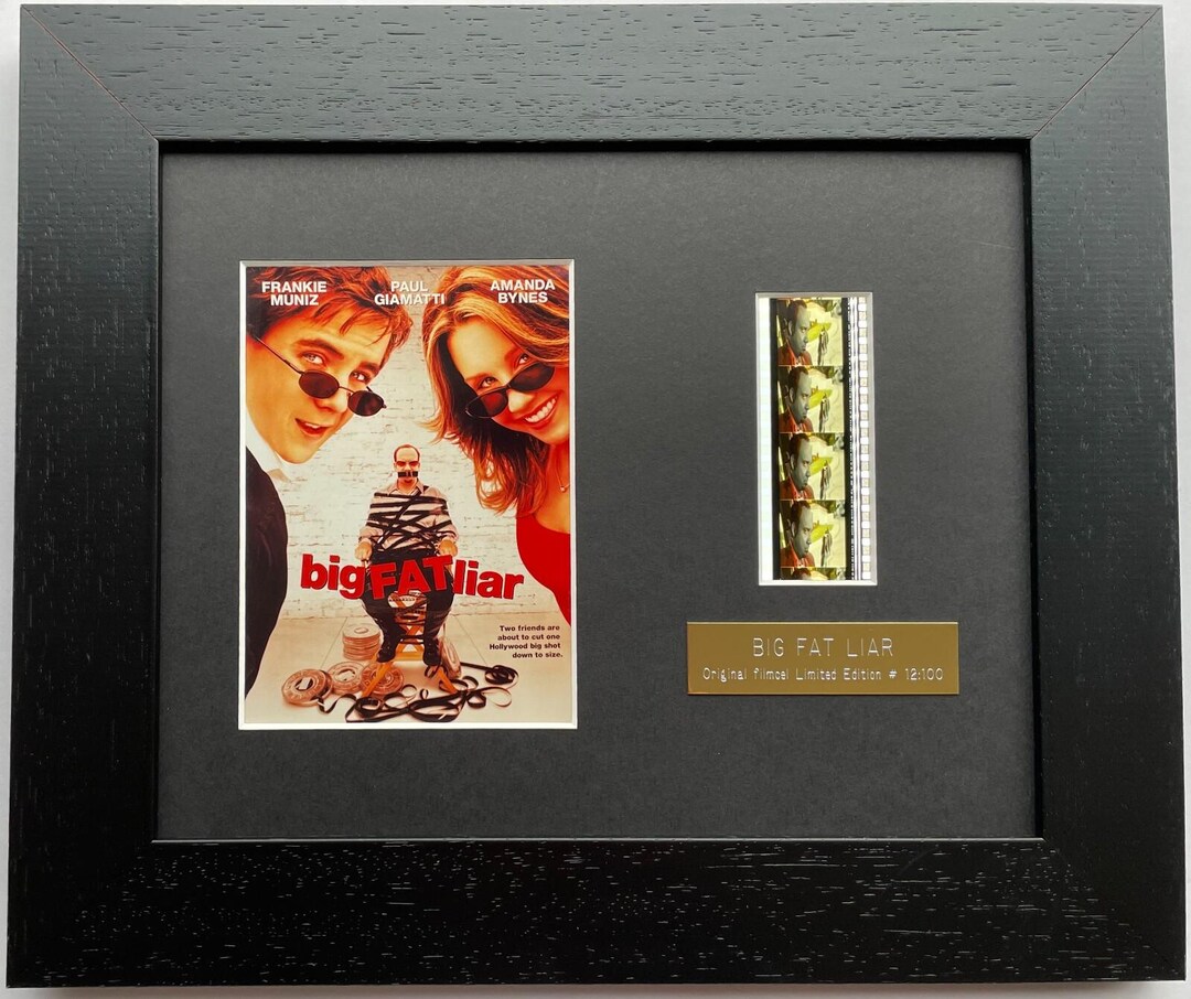 Handmade Display Featuring Original Film Cells for a BIG FAT LIAR Fan ...