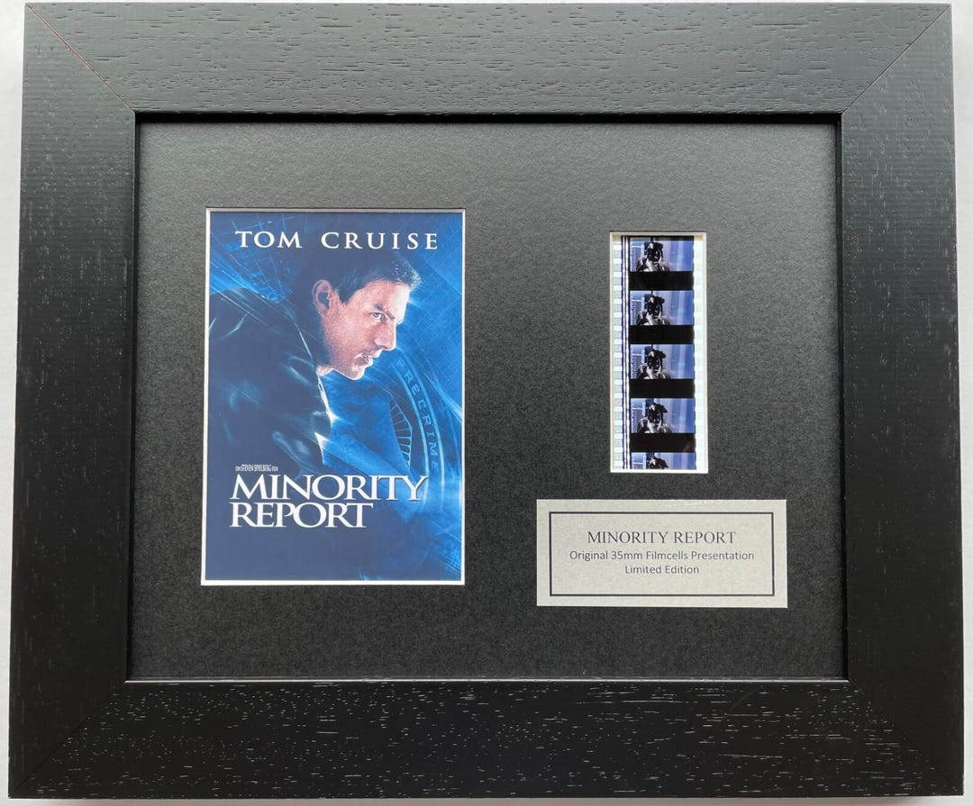 Hand Crafted Display Featuring Original Film Cells for MINORITY REPORT ...