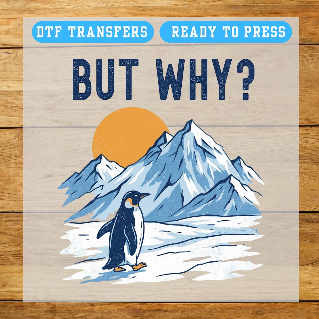 Penguin Meme Heat Transfer: but Why Design (ready to Press Iron-on) - Etsy