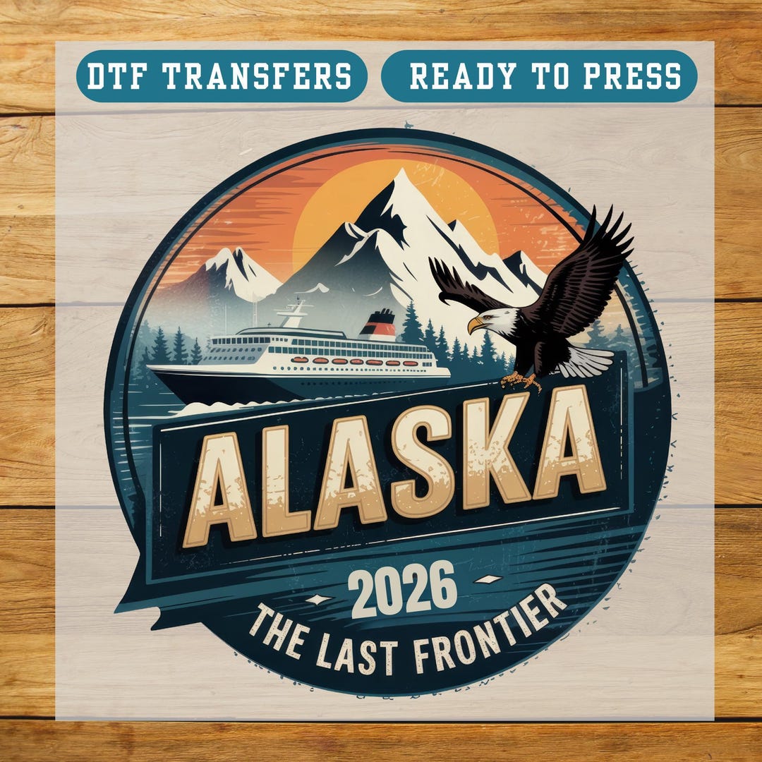 Alaska 2026 Iron-on Transfer - Vintage Eagle and Ship Design, DTF - Etsy