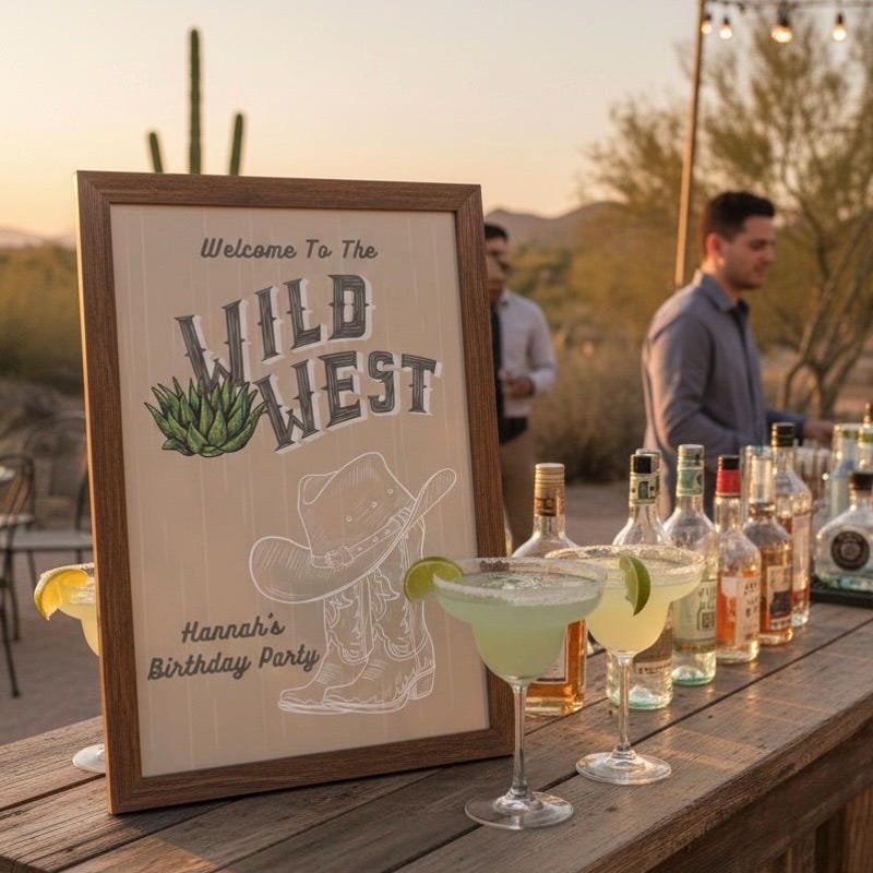 Western Margarita Sign - Etsy