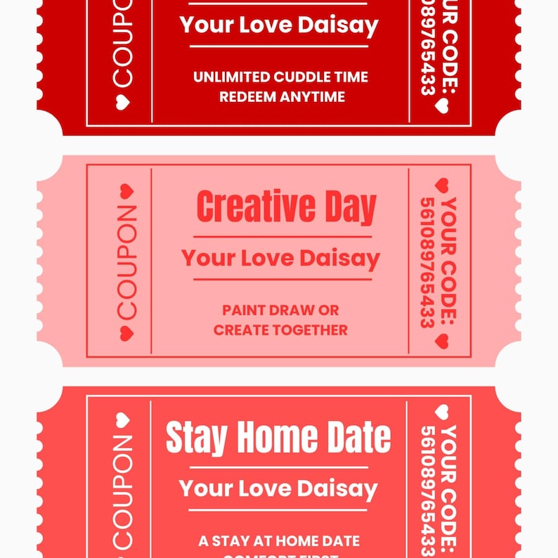 Editable Love Coupons Canva Template Editable Romantic Coupon Book ...