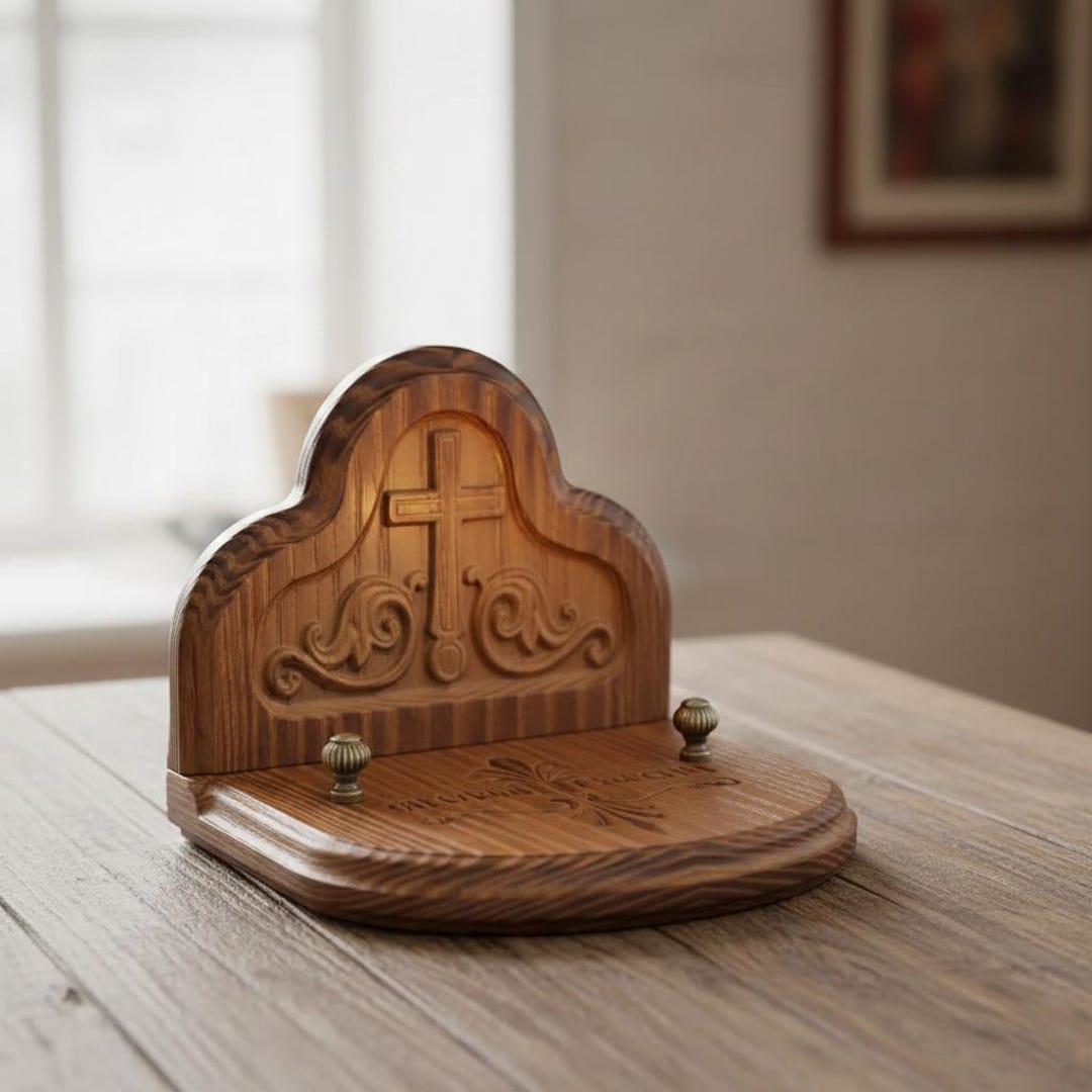 Wooden Icon Stand Ash Wood, Orthodox Icon Holder, Carved Icon Stand ...