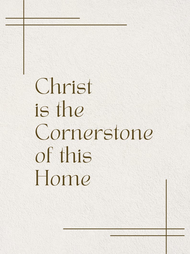 Christ is the Cornerstone of This Home – Christian Wall Art Digital ...