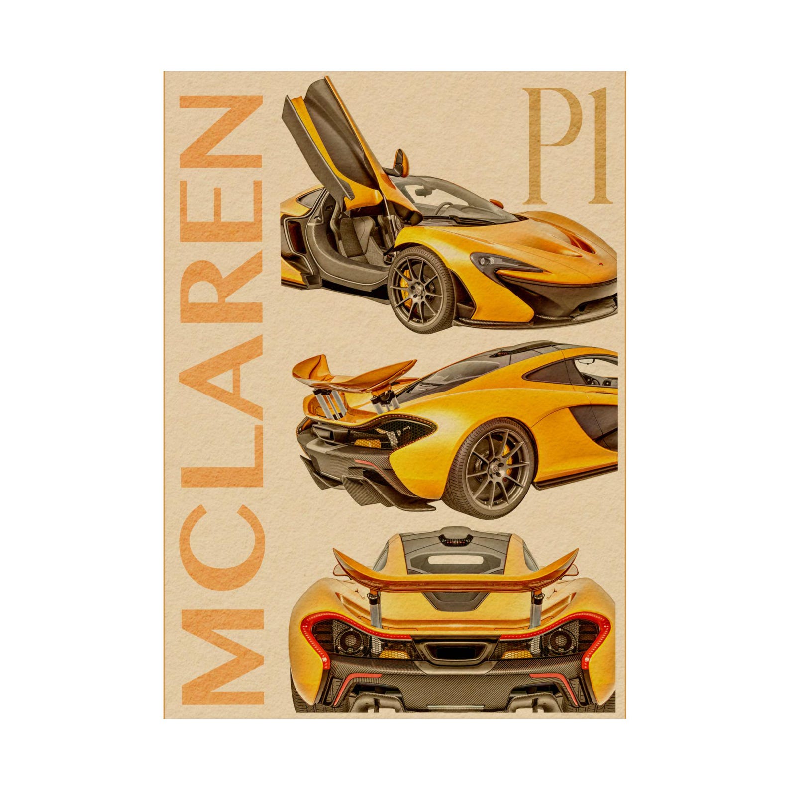 Mclaren P1 Poster Matte Vertical Print | Supercar Wall Art - Etsy