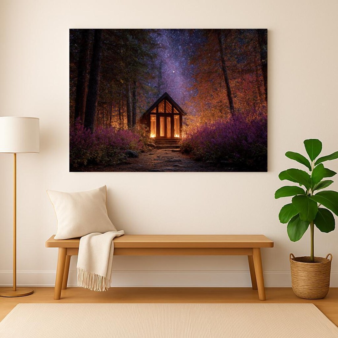 Mystical Cabin Stars Wall Art | Office Decor | Digital Download ...