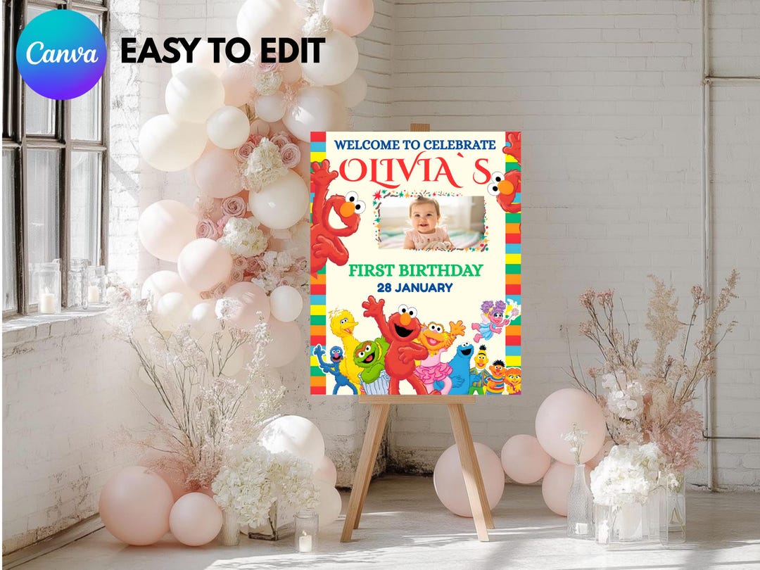 Editable Birthday Welcome Sign | Party Entrance Poster | Printable ...