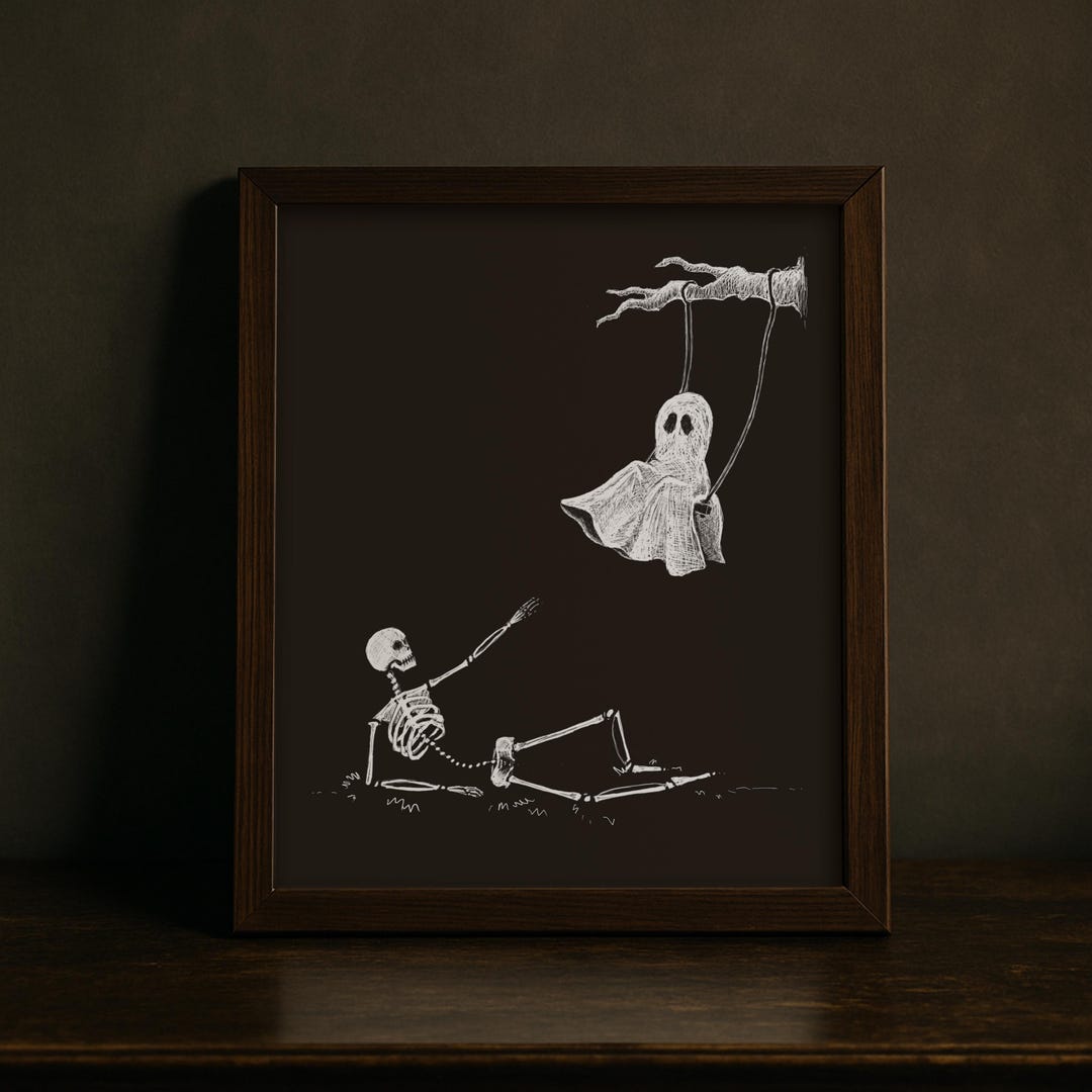 Rococo Skeleton + Ghost Artwork; Spooky Dood Digital Download (JPEG ...