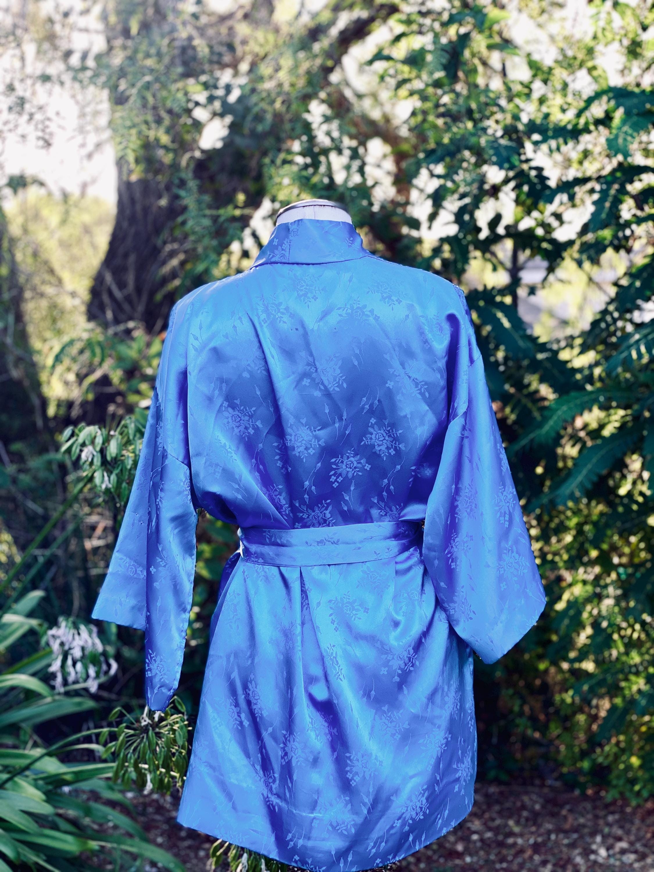 1990’s Saks Fifth Avenue Blue Kimono Lingerie Robe - Etsy