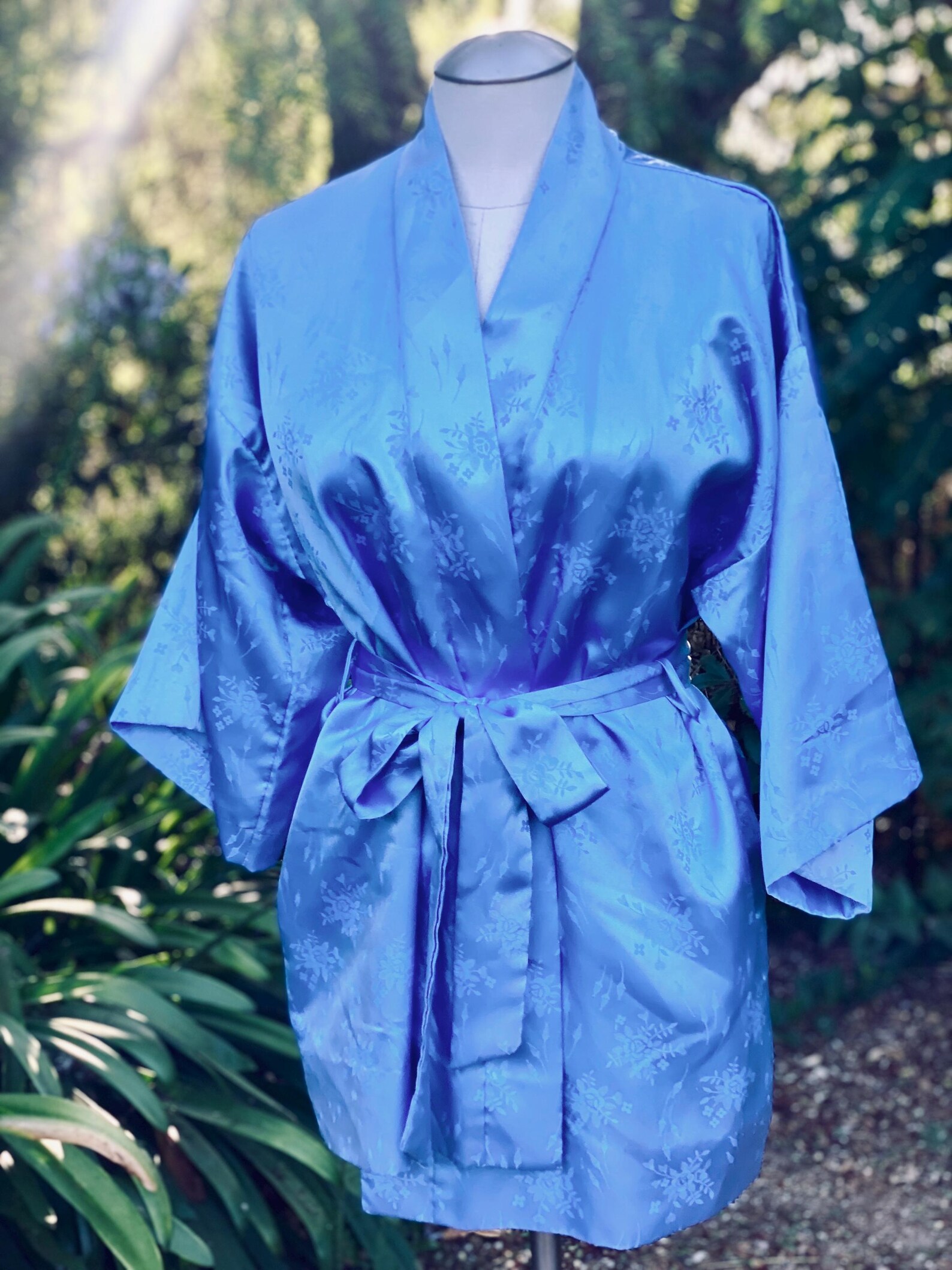 1990’s Saks Fifth Avenue Blue Kimono Lingerie Robe - Etsy