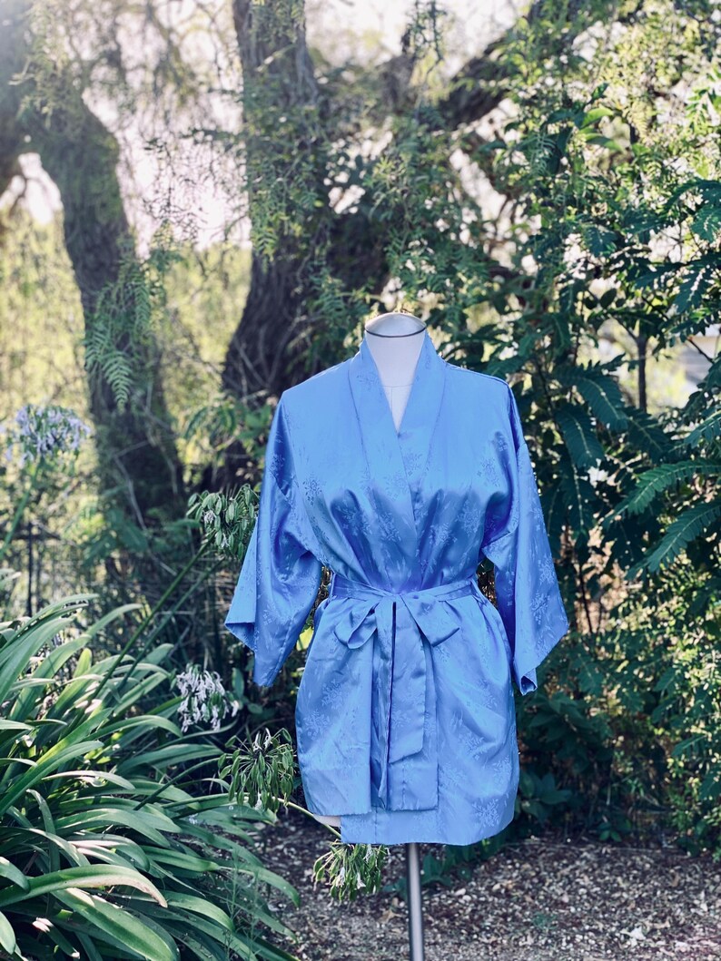 1990’s Saks Fifth Avenue Blue Kimono Lingerie Robe - Etsy