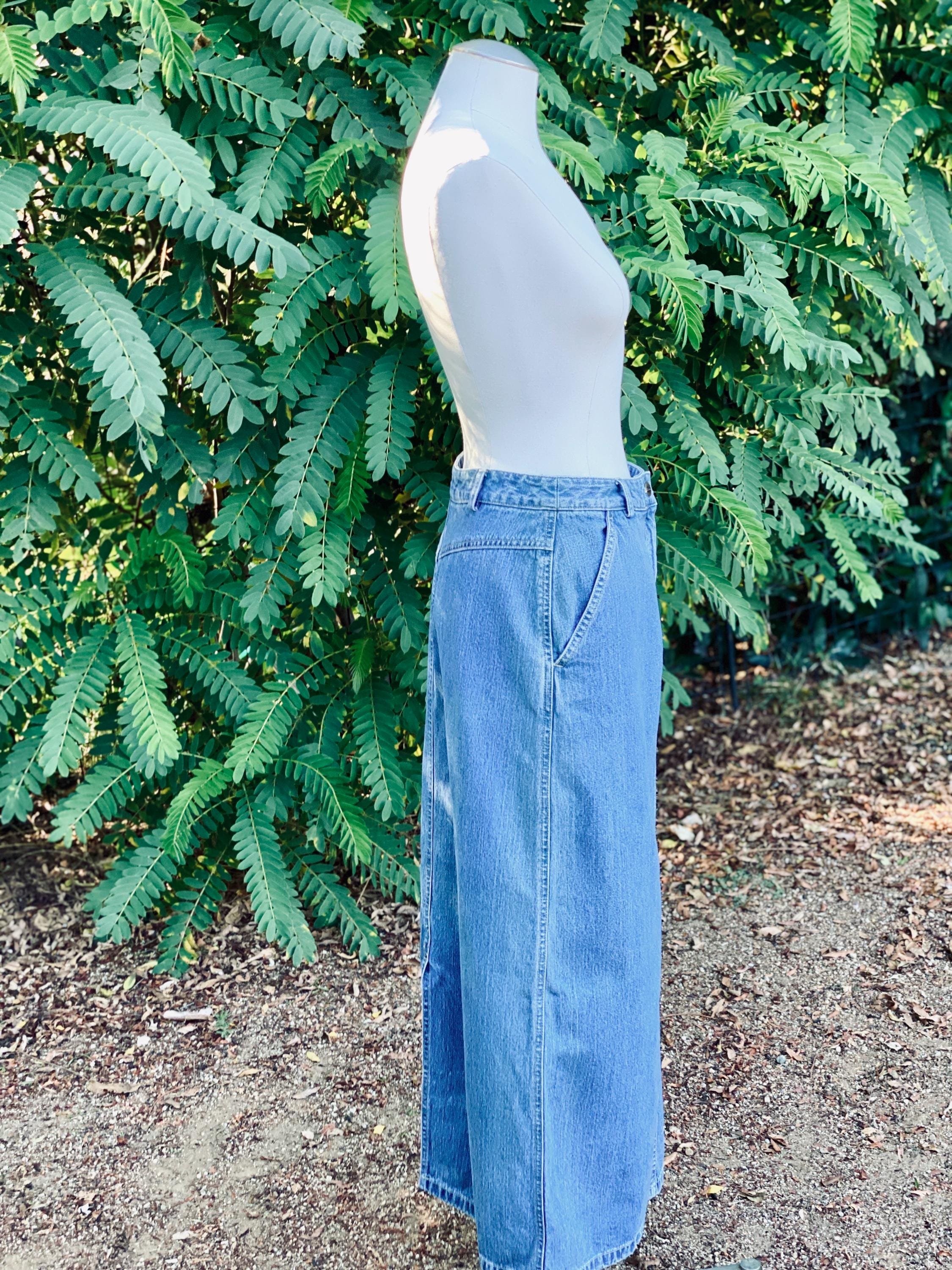 1980s Vintage Denim Maxi Skirt by L.L. Bean - Etsy